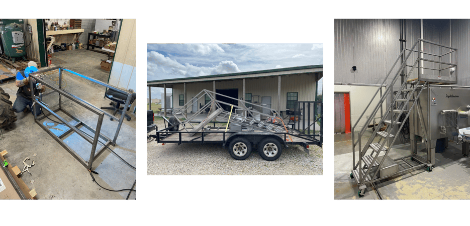 Cantilevered Mobile Ladder Project | Blue Collar Engineering Lafayette