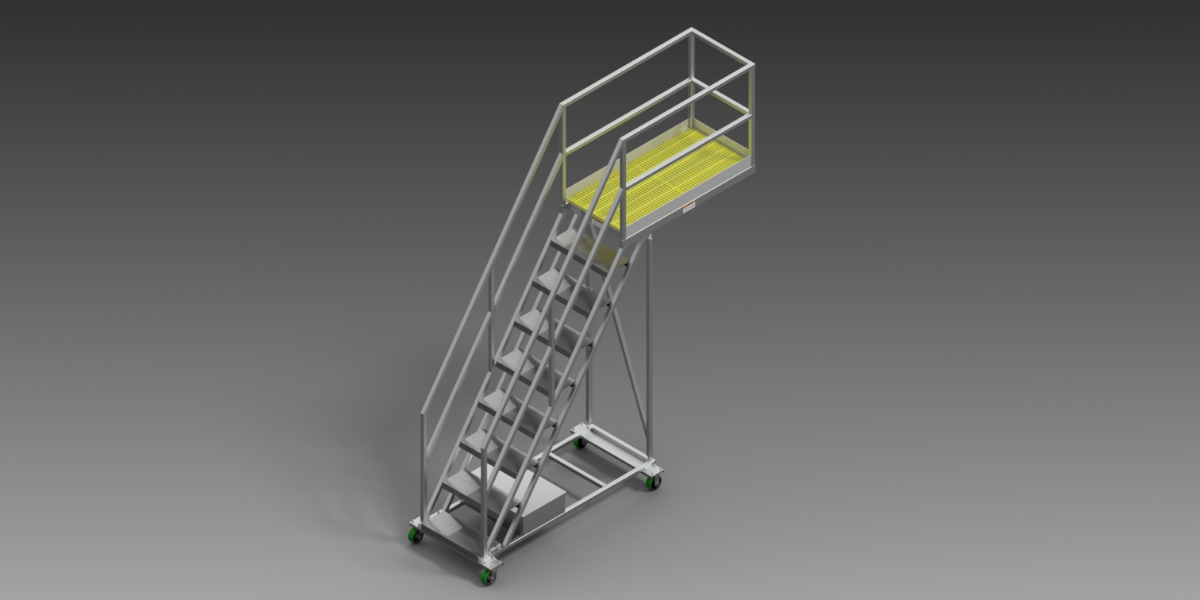 Blue Collar Engineering's Cantilevered Mobile Ladder Project